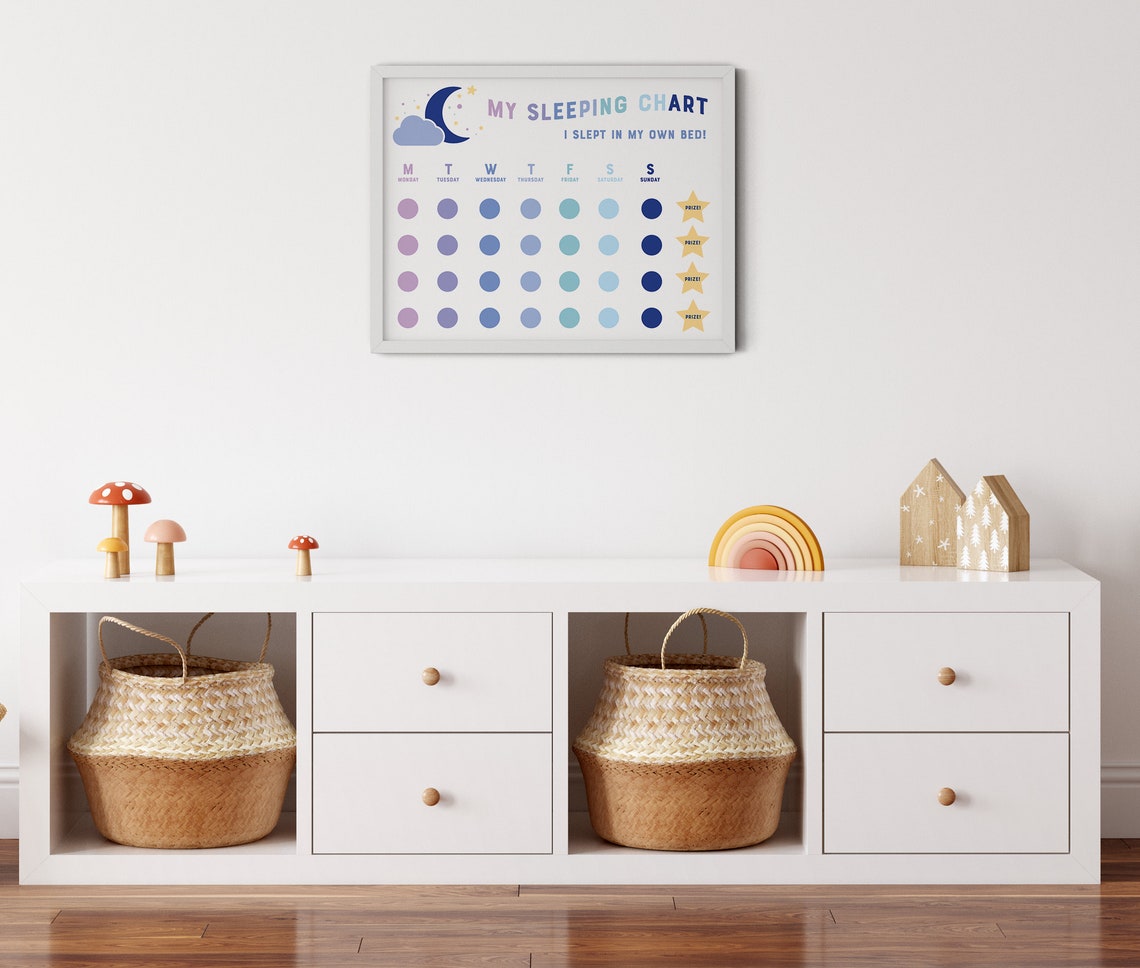 Printable Toddler Sleep Chart Kid's Sleep Chart Gender Neutral Instant ...