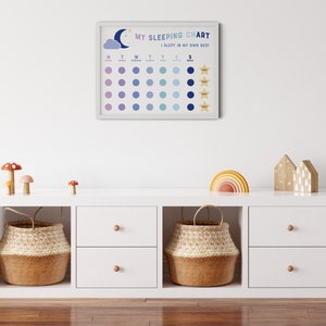Printable Toddler Sleep Chart Kid's Sleep Chart Gender Neutral Instant ...