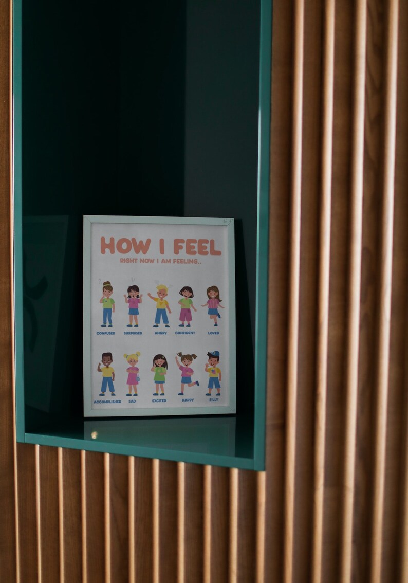 8.5" X 11" International Feelings Poster, Emotions Chart, Classroom ...