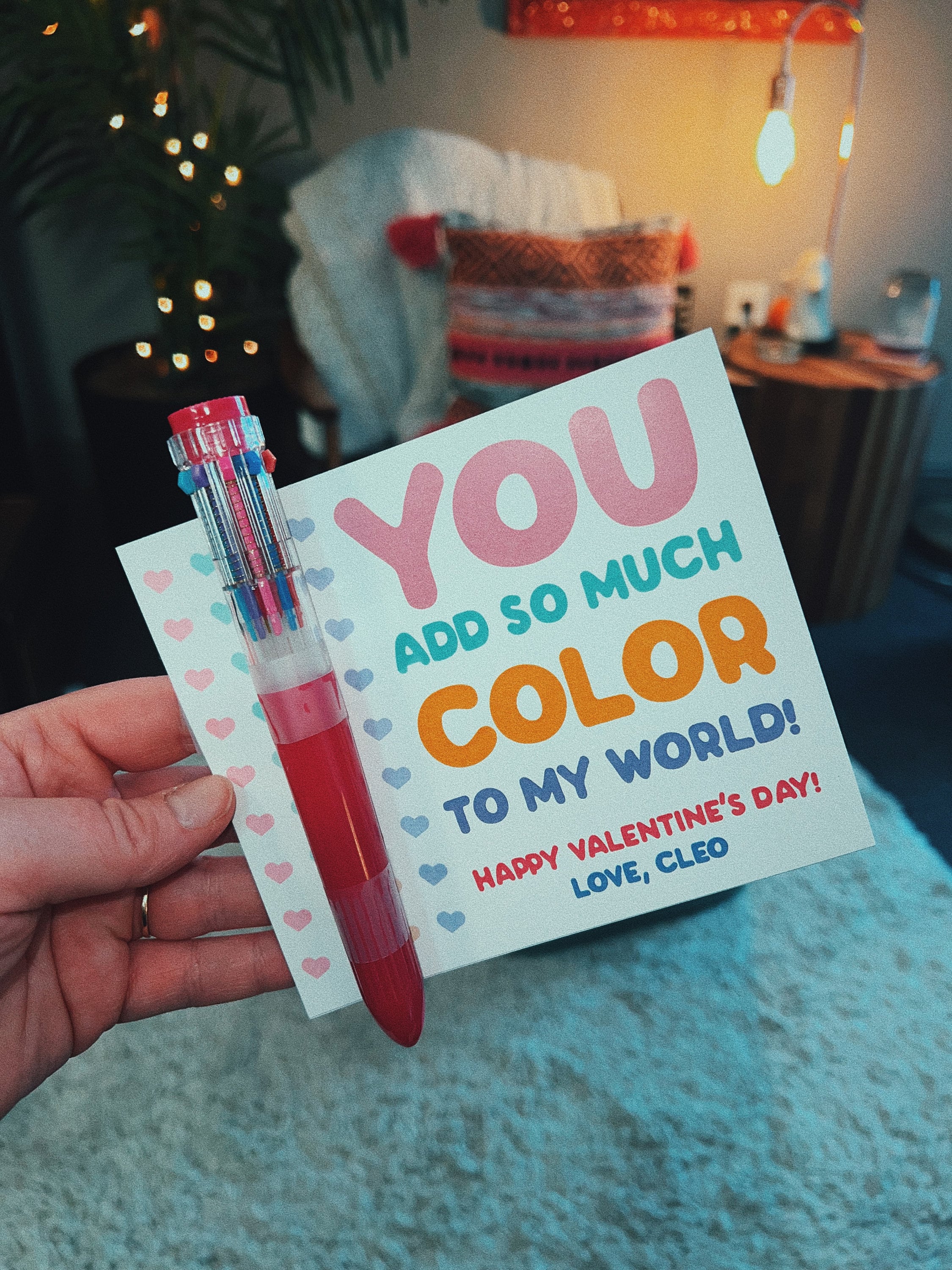 Valentine's Gift Tags, Editable You Color My World, Shuttle Pen ...