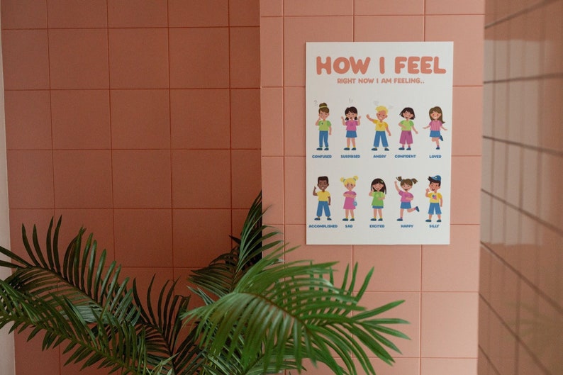 8.5" X 11" International Feelings Poster, Emotions Chart, Classroom ...