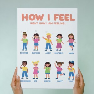 8.5" X 11" International Feelings Poster, Emotions Chart, Classroom ...