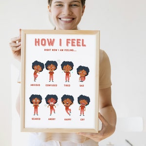 Feelings Poster, Emotions Chart, Classroom Decor, Affirmations Poster ...