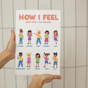 8.5" X 11" International Feelings Poster, Emotions Chart, Classroom ...