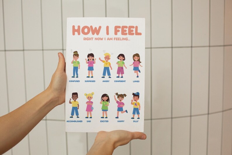 8.5" X 11" International Feelings Poster, Emotions Chart, Classroom ...