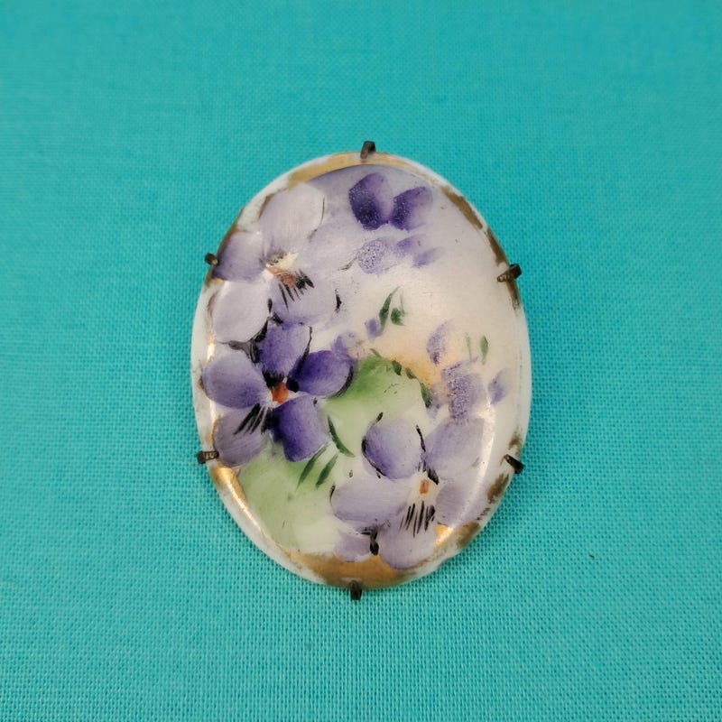 Porcelain Brooch - Etsy