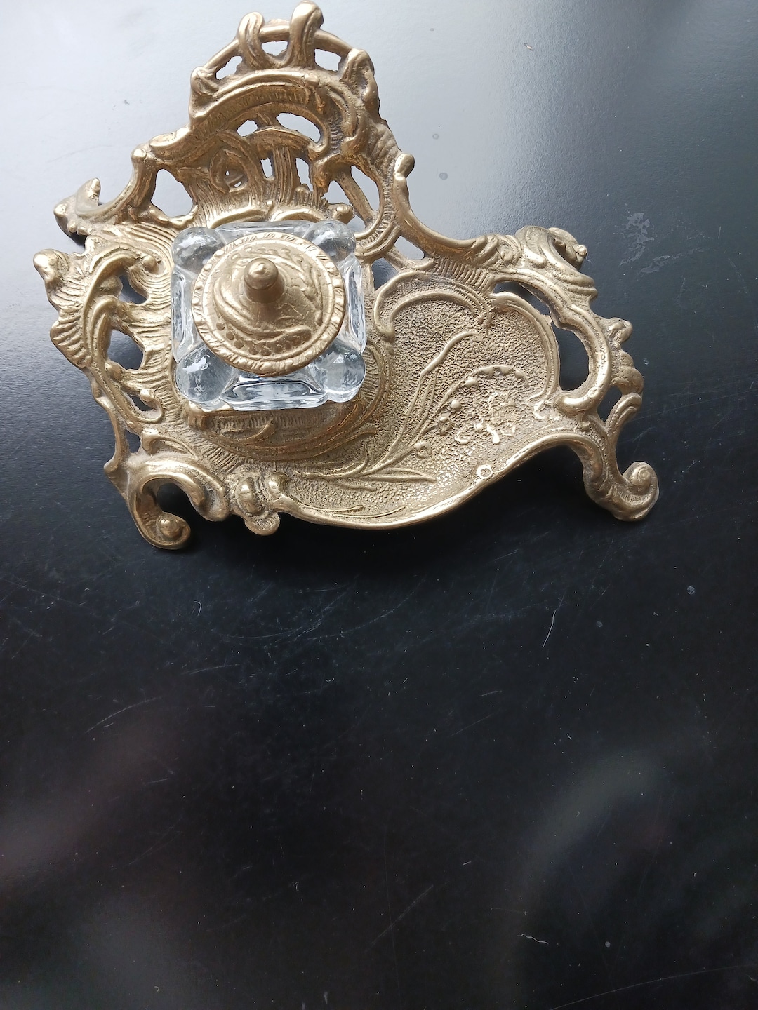 Antique Vintage Inkwell Desk Set Brass Victorian Arts - Etsy