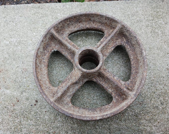 Vintage 1900s Wheel Cast Iron Gear Cog 6 X 2 Inch Industrial Steampunk ...