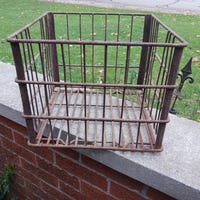 Rusty Steel Milk Crate - Etsy