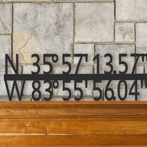 Latitude Longitude Sign GPS Sign Coordinates Sign - Etsy
