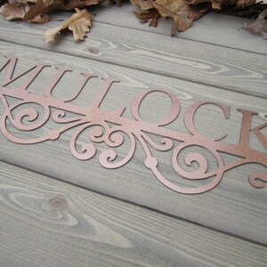 Personalized Metal Name Sign- Last Name Sign – Customized Steel Family ...