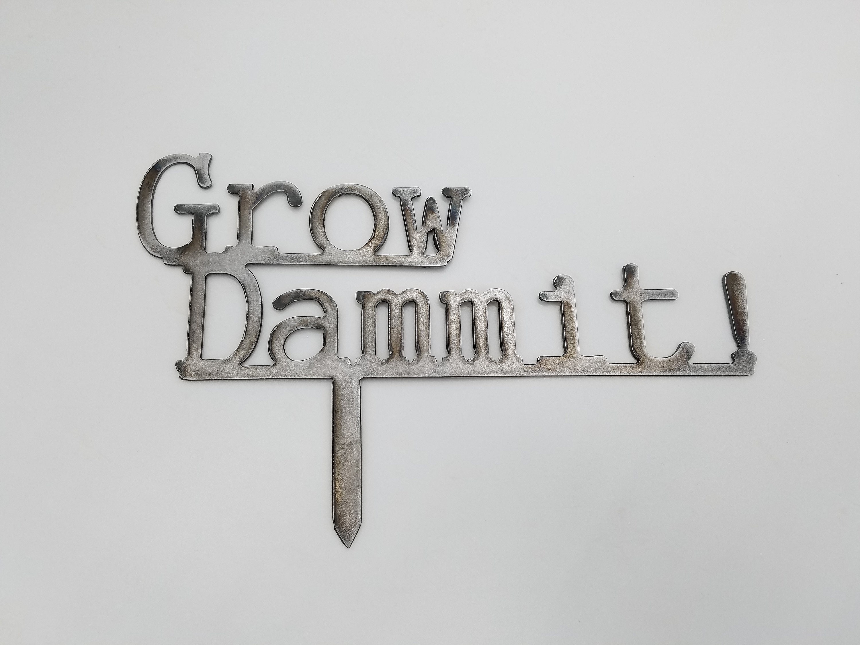 Grow Dammit Metal Garden Sign Custom Garden Sign Free - Etsy