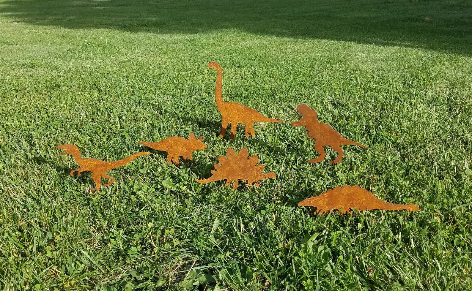 Dinosaur Metal Garden Stakes Garden Sign Custom Garden Sign - Etsy