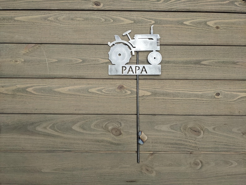 Rustic Tractor Garden Stake- Metal Garden Sign- Handmade -john Deere ...
