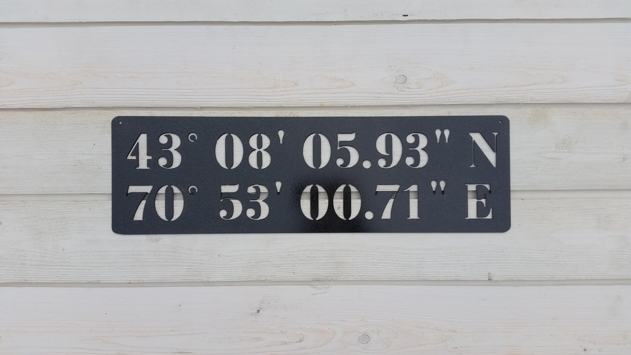 Steel GPS Coordinate Latitude Longitude Metal Sign Custom - Etsy