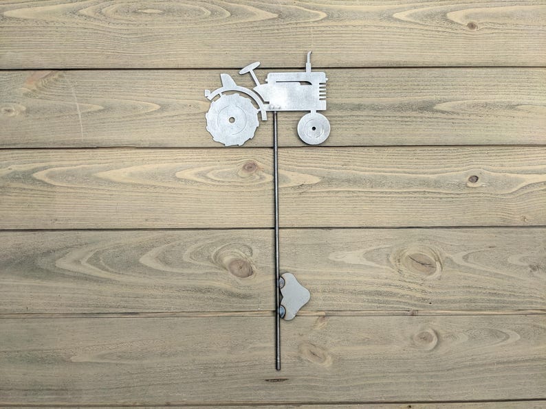 Rustic Tractor Garden Stake- Metal Garden Sign- Handmade -john Deere ...