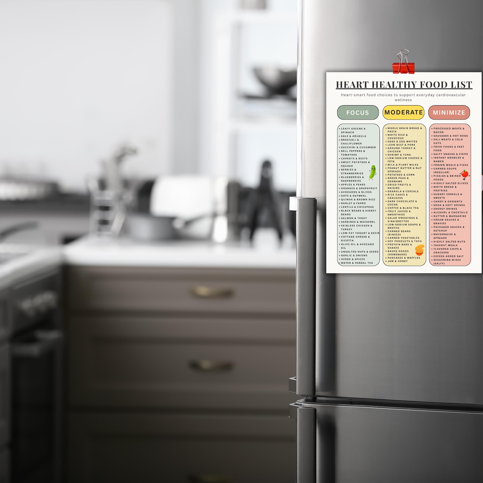 Heart Healthy Food List Printable, Cardiac Diet Food Chart PDF, Low ...