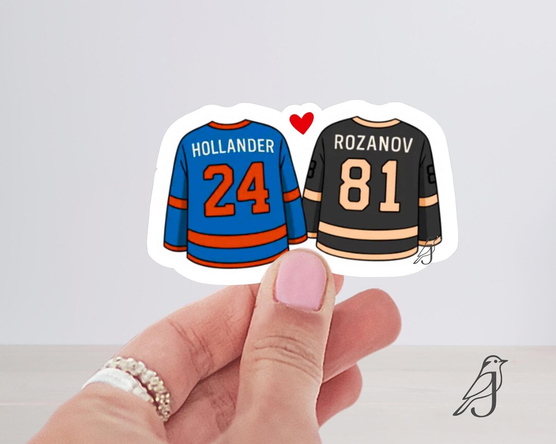 Heated Hockey Rivals Romance Sticker: Hollanov Jersey Waterproof Vinyl ...