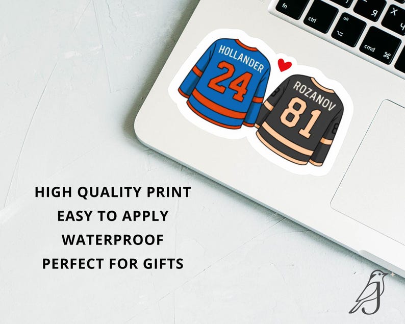 Heated Hockey Rivals Romance Sticker: Hollanov Jersey Waterproof Vinyl ...