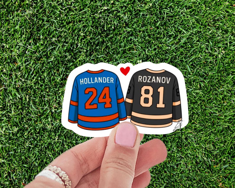Heated Hockey Rivals Romance Sticker: Hollanov Jersey Waterproof Vinyl ...