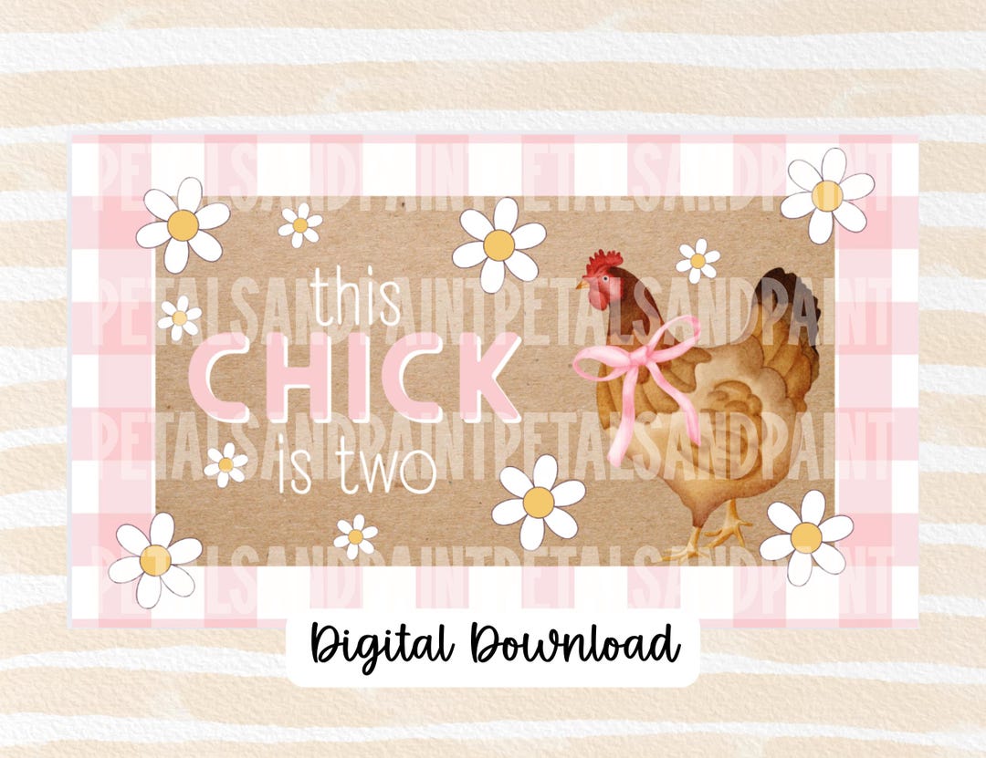 This Chick is Two – Banner Canva Template | 60 × 35 In - Etsy