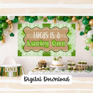Lucky One Birthday Banner Template | Canva | 60x35 - Etsy