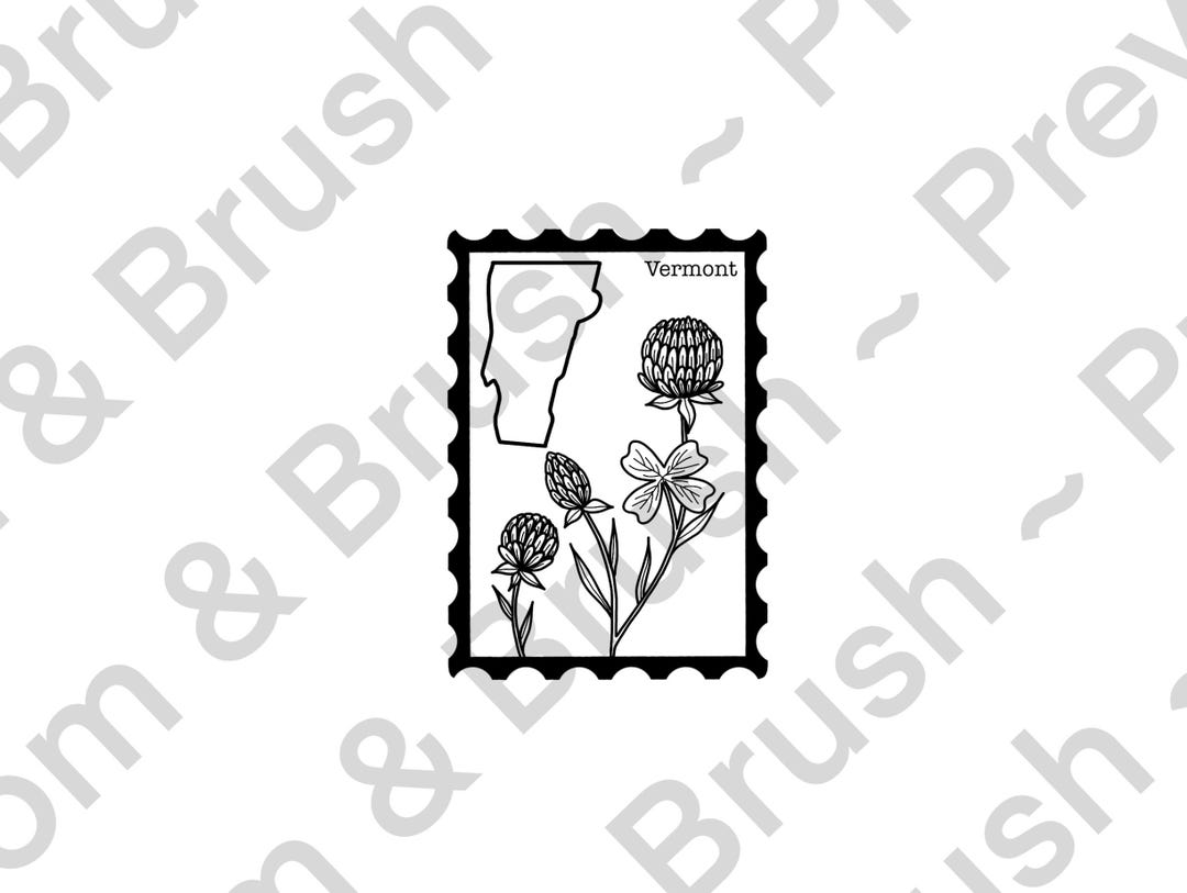 Vermont State Flower Stamp PNG | Hand Drawn Vermont Botanical ...