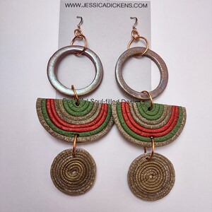 African Inspired, Bold Statement Earrings, One of a Kind Jewelry ...