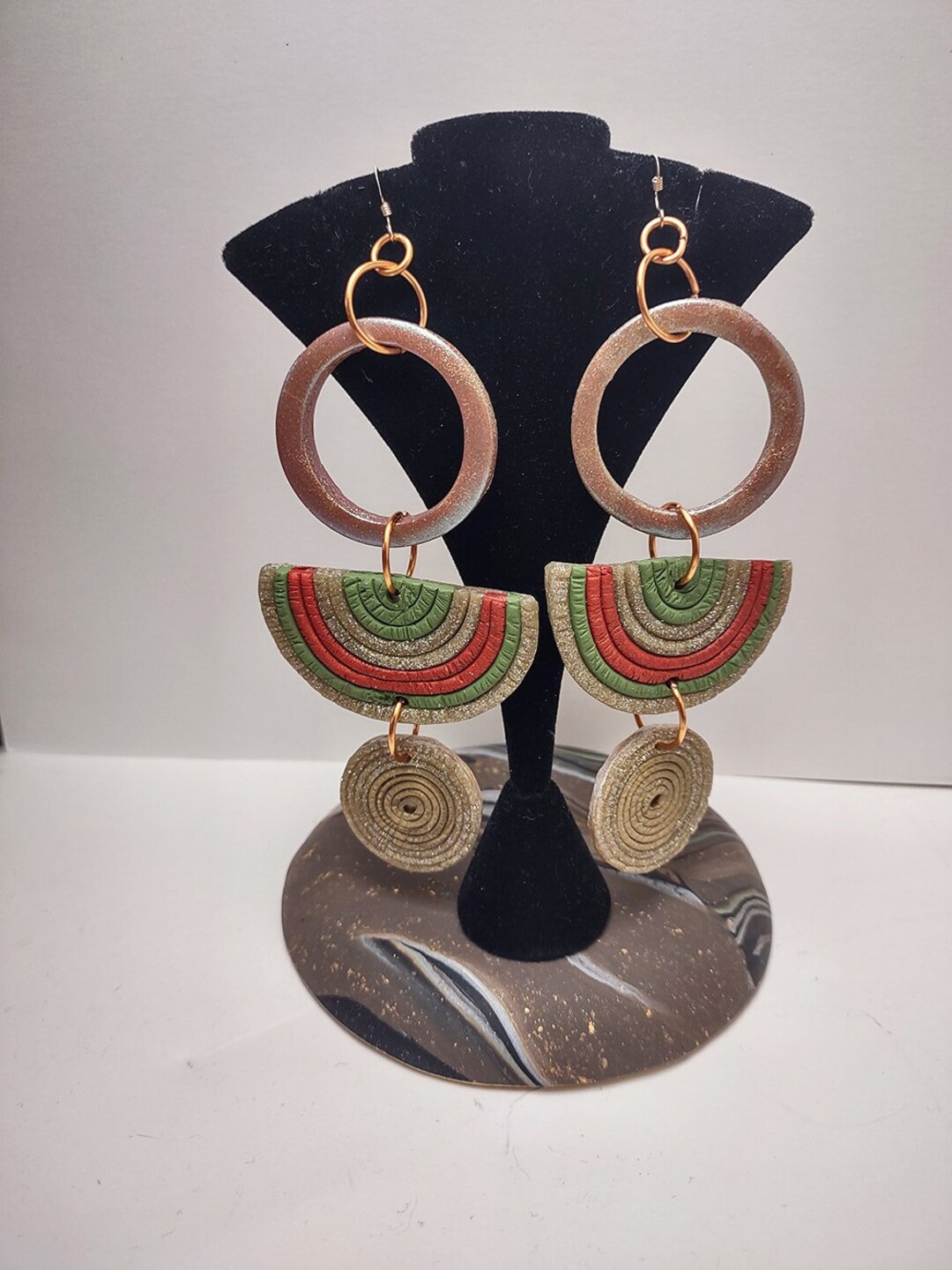 African Inspired, Bold Statement Earrings, One of a Kind Jewelry ...