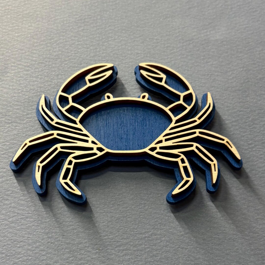 Blue Crab Fridge Magnet, Coastal Nautical Decor, Handmade Maritime ...