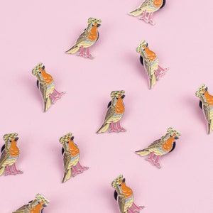 Robin Enamel Pin Badge Birds in Hats Robin in a Flat Cap Pin Badge ...