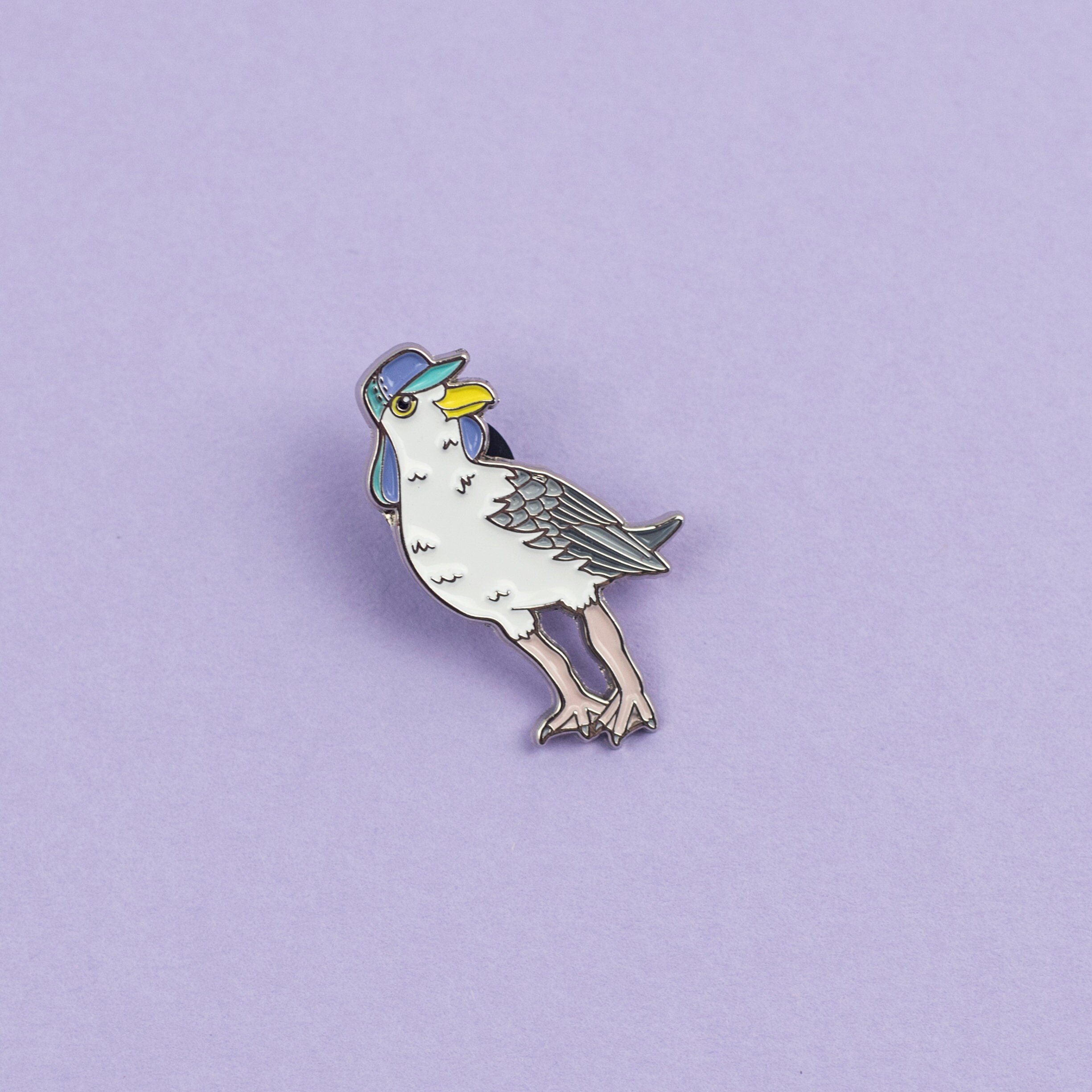 Herring Gull Enamel Pin Badge Birds in Hats Seagull in a Sun - Etsy