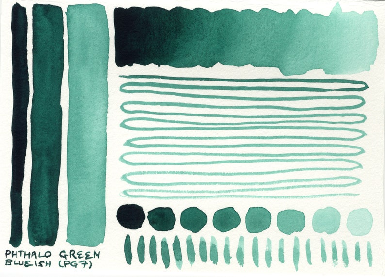 Green Single Pigments, Including Green Earths: Individual Pans of ...