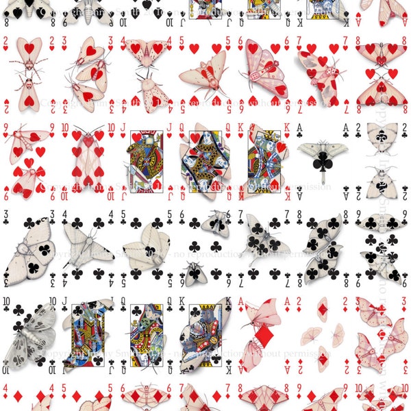 Playing Card Uncut Sheet - Etsy