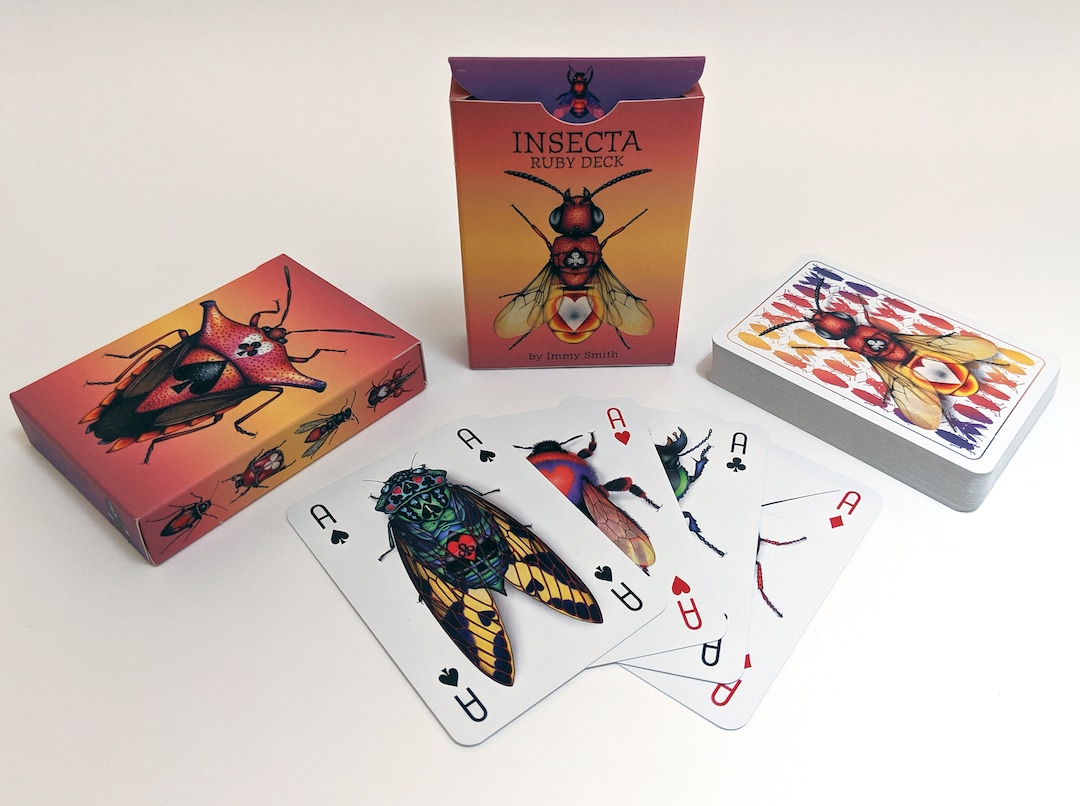 Insecta Ruby Deck - MINOR FLAWS - Limited Edition 56 Card Poker Deck ...