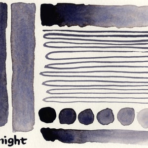 Midnight - Handmade Granulating Blue-black Watercolour Paint, Hand ...