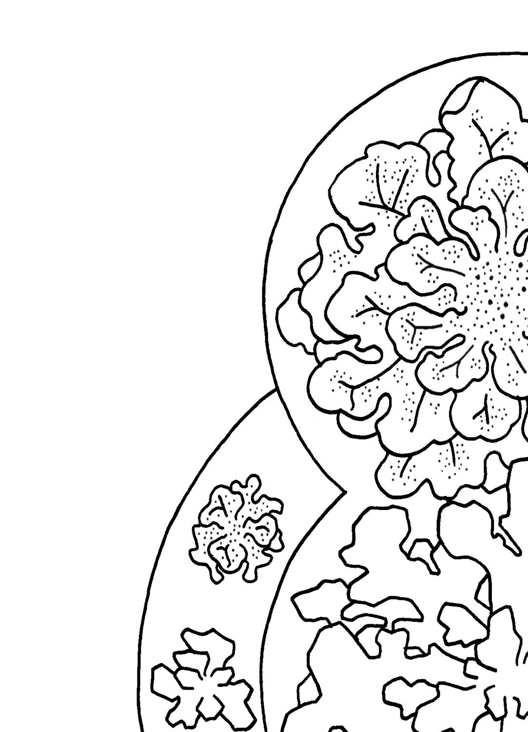 Lichen Drawing Easy Sketch Coloring Page