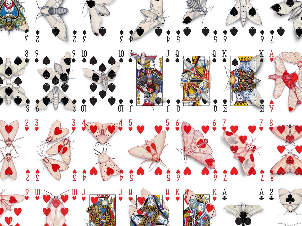 UNCUT SHEET - Cryptic Cards Full Deck Uncut Sheet - Playing Card Art of ...