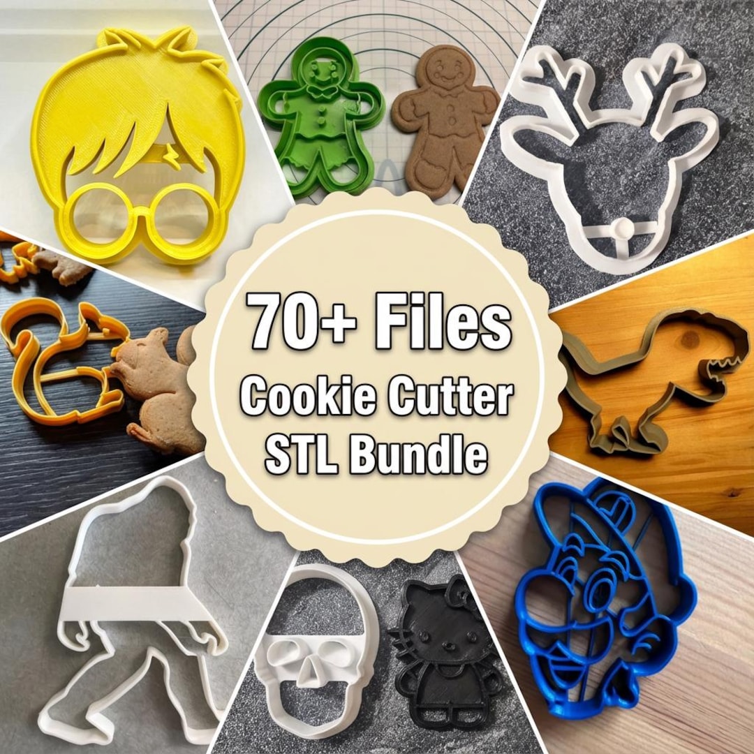 70+ Cookie Cutter STL Files | 3D Printable Baking Bundle (digital ...
