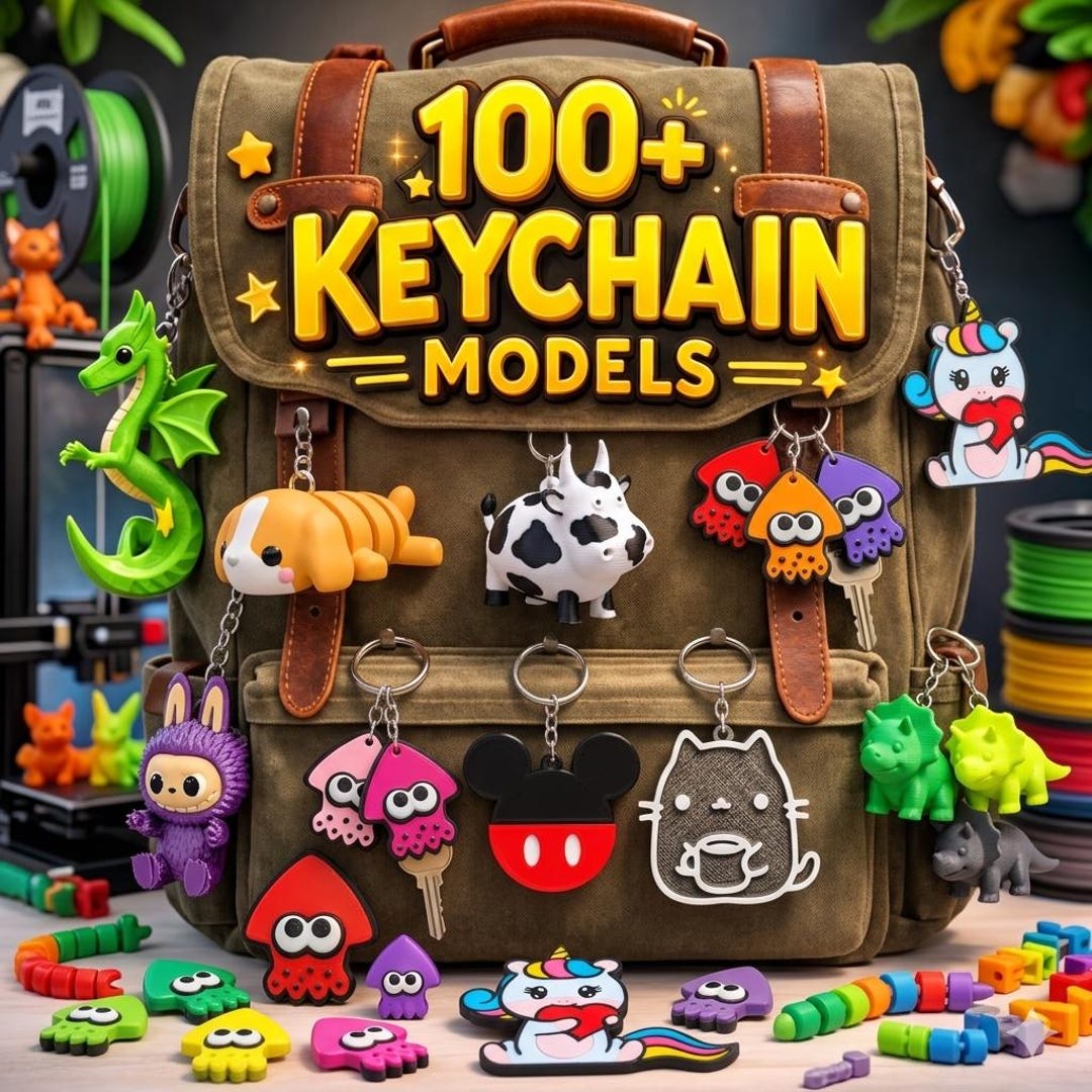 100+ Keychain STL Bundle – 3D Printer Designs (digital Download) - Etsy