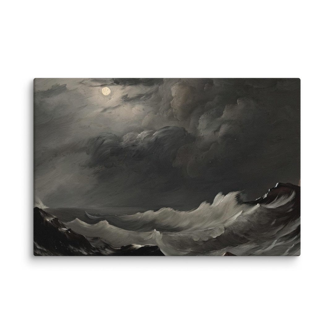 Dark Tides Seascape Canvas Print | Moody Ocean Wall Art - Etsy