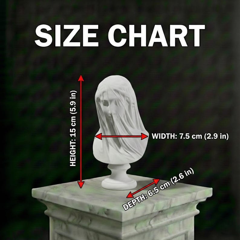 Veiled Lady Bust Statue Resin Sculpture – Greek Roman Style Veil Face ...