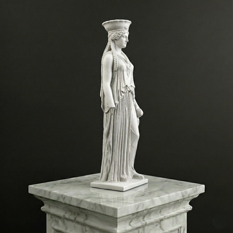 Classical Female Statue - Greco Roman Caryatid - Museum Style Decor ...