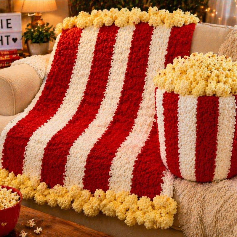 Chunky Popcorn Blanket - Etsy