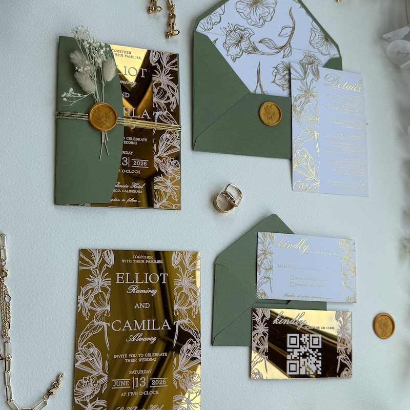Mirror Invitation - Etsy