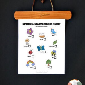 Spring Scavenger Hunt • Printable Kids Games • Spring Neighborhood Walk ...