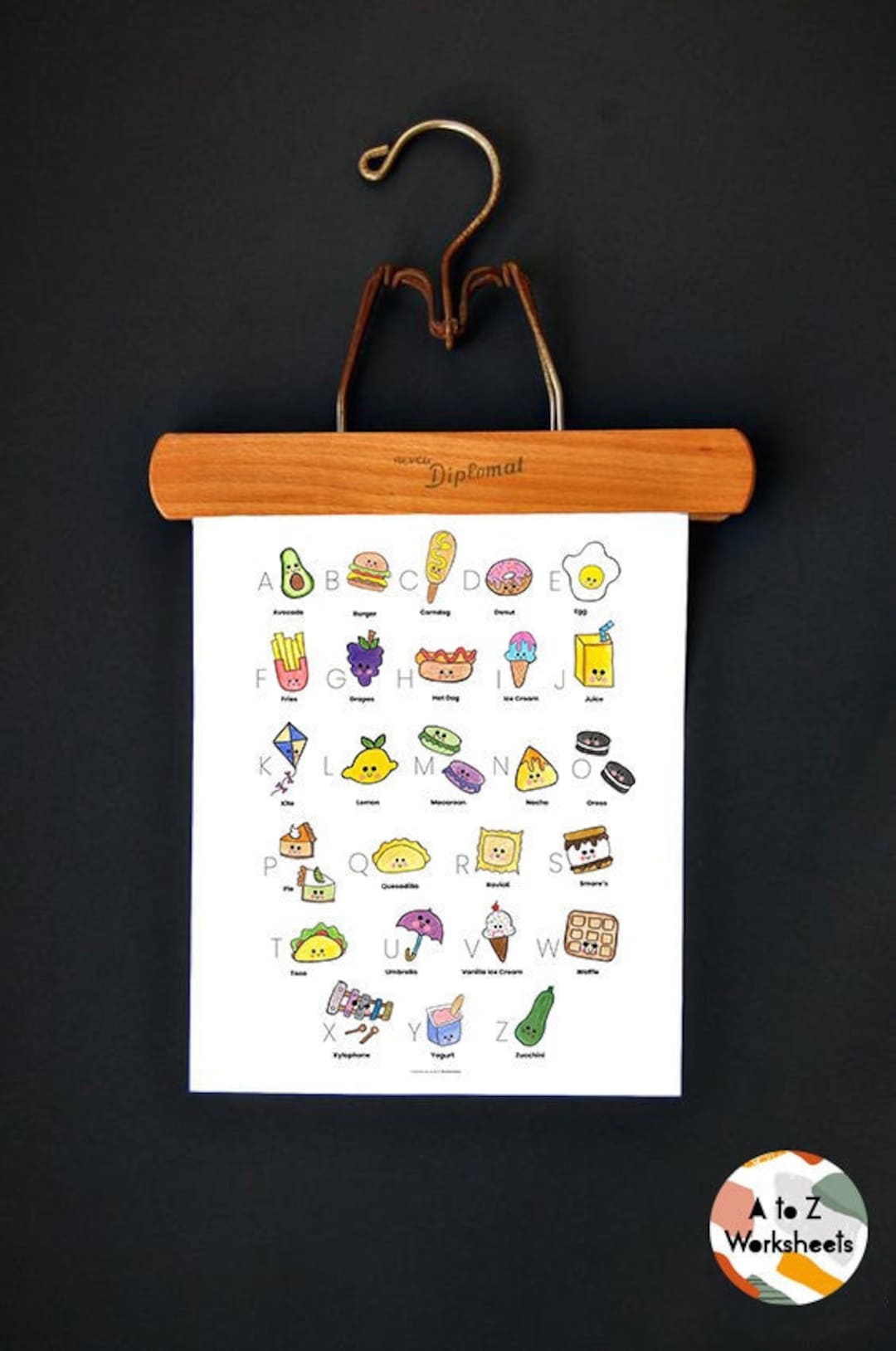 Kids Alphabet Poster • DIGITAL DOWNLOAD • Nursery Decor • Animals Print ...