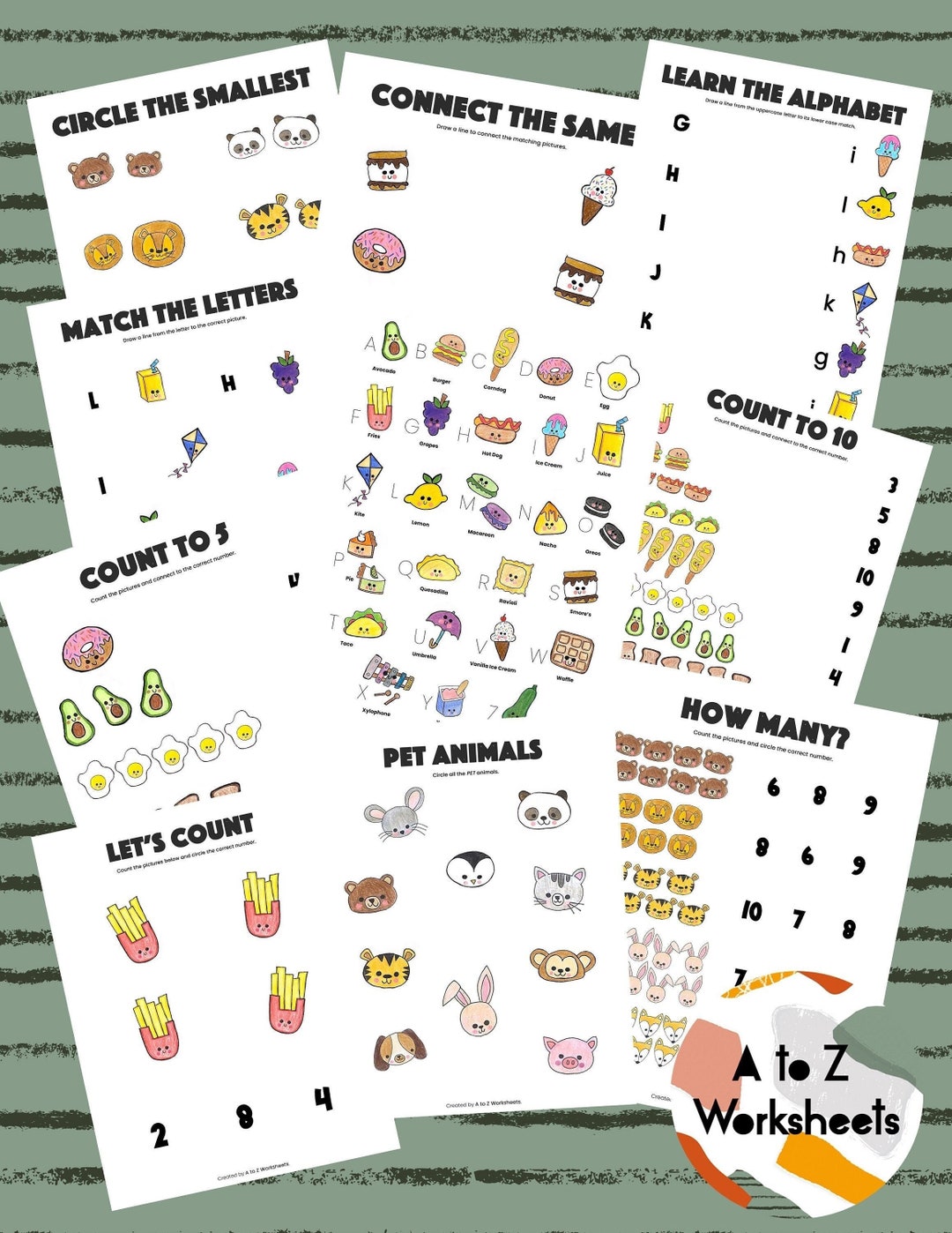 55 Kids Worksheets, Printable Worksheets Kindergarten, Homeschool ...