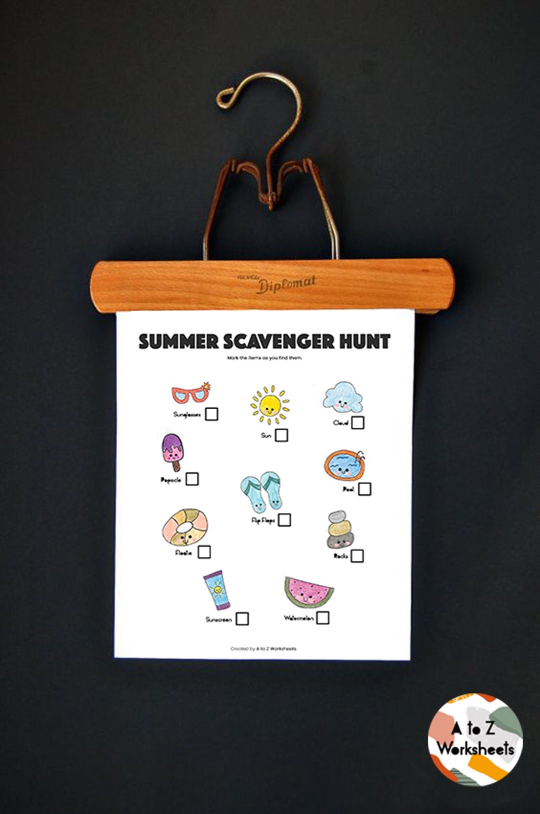 Summer Scavenger Hunt • Printable Kids Games • Summer Neighborhood Walk ...