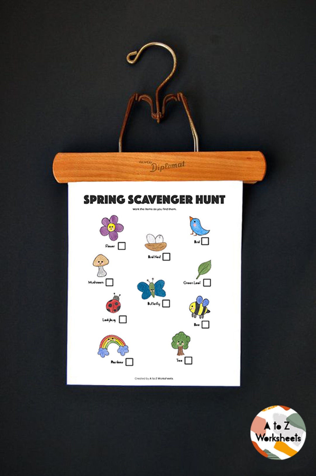 Spring Scavenger Hunt • Printable Kids Games • Spring Neighborhood Walk ...